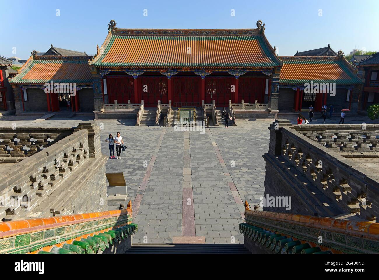 View of buildings in the Imperial Palace Museum in Shenyang, China ...