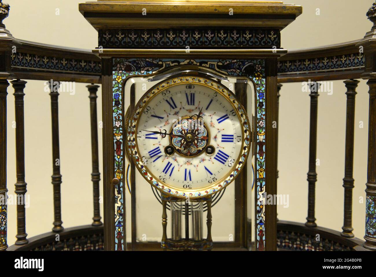 Old clock on display in the Imperial Palace Museum, Shenyang, China ...