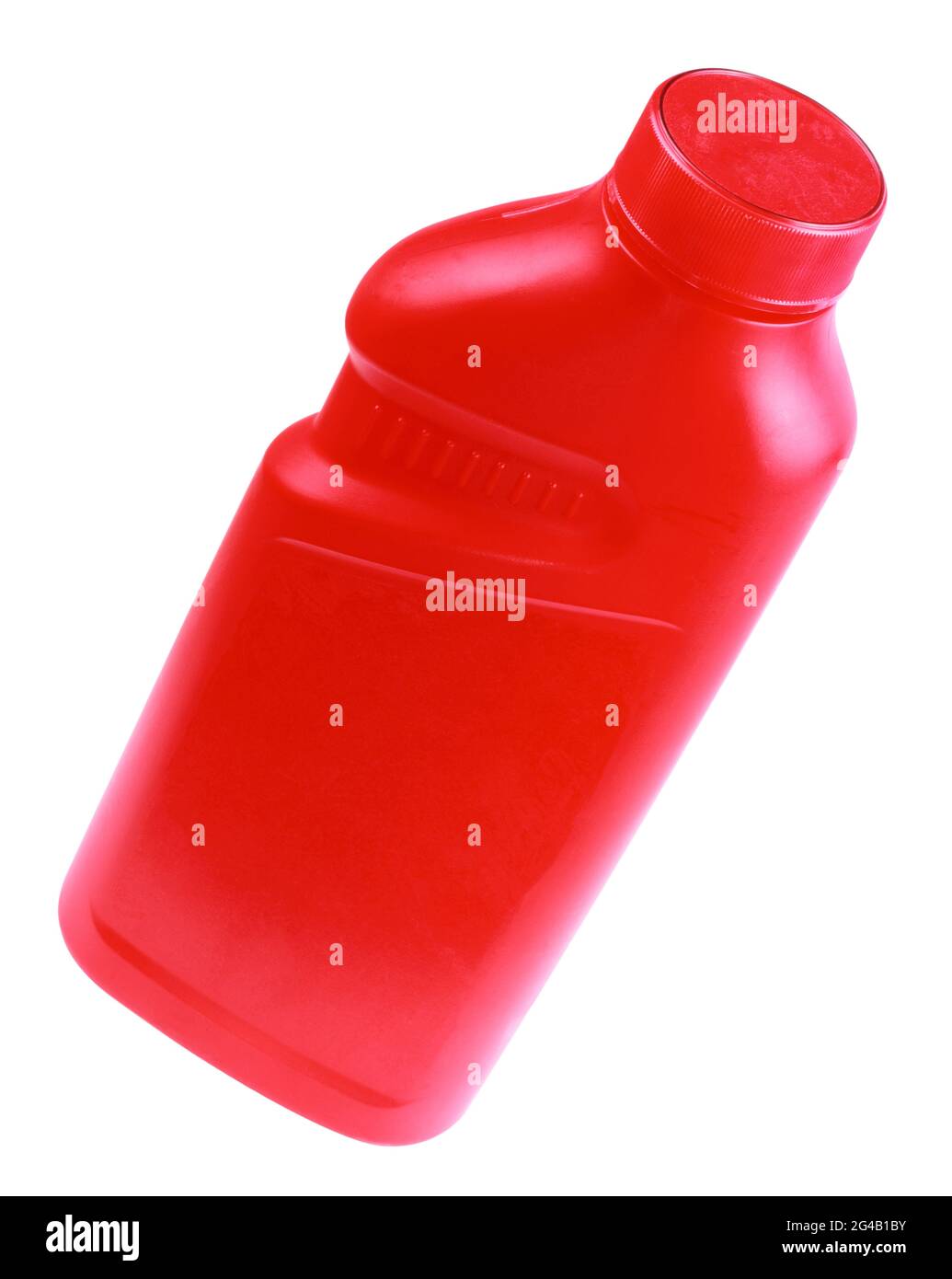 Red Plastic Bottle Isolated Stock Photo - Alamy