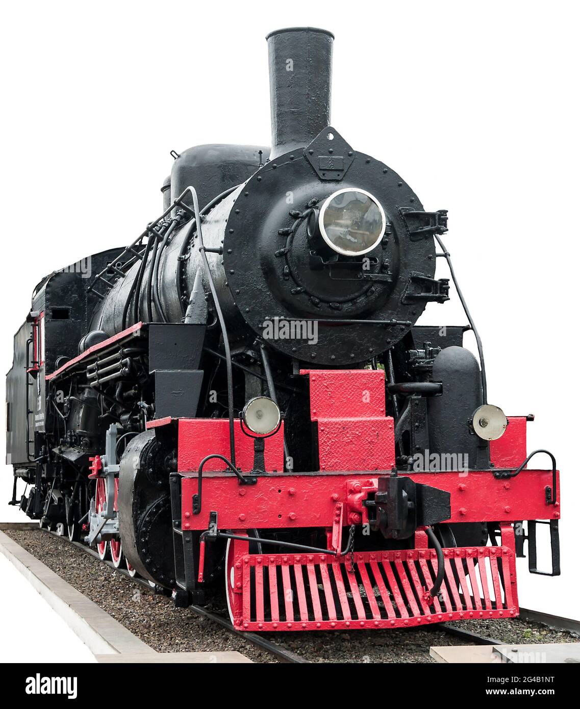 Steam train on a white Stock Photo - Alamy