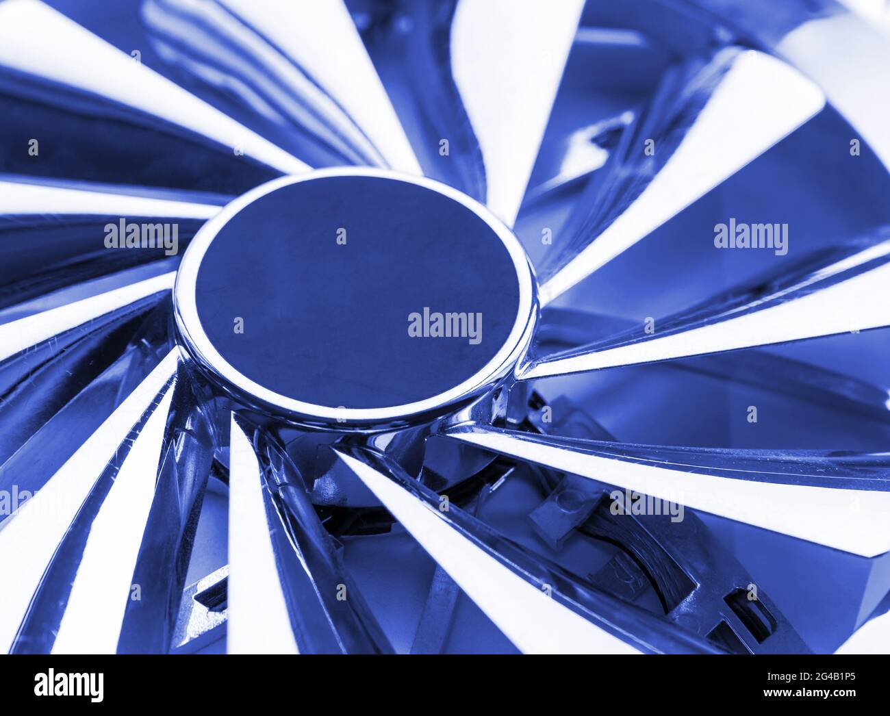 Blue computer fan for PC case Stock Photo - Alamy