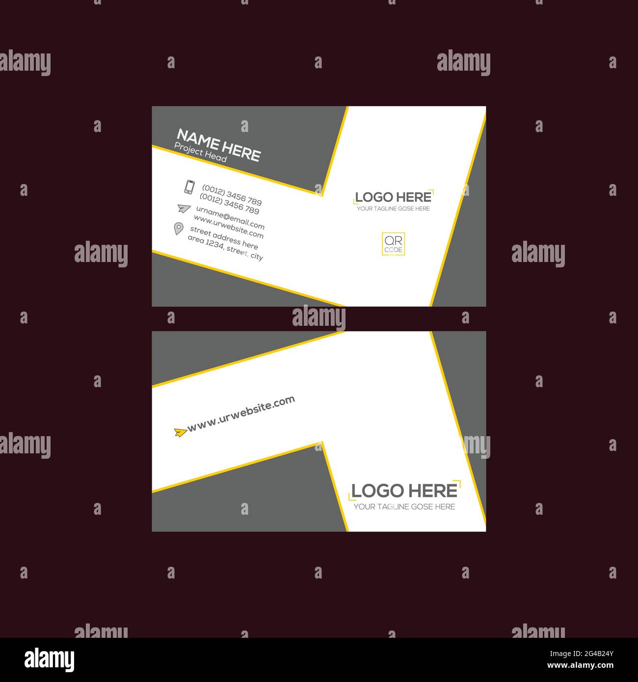 simple business card Stock Vector Image & Art - Alamy