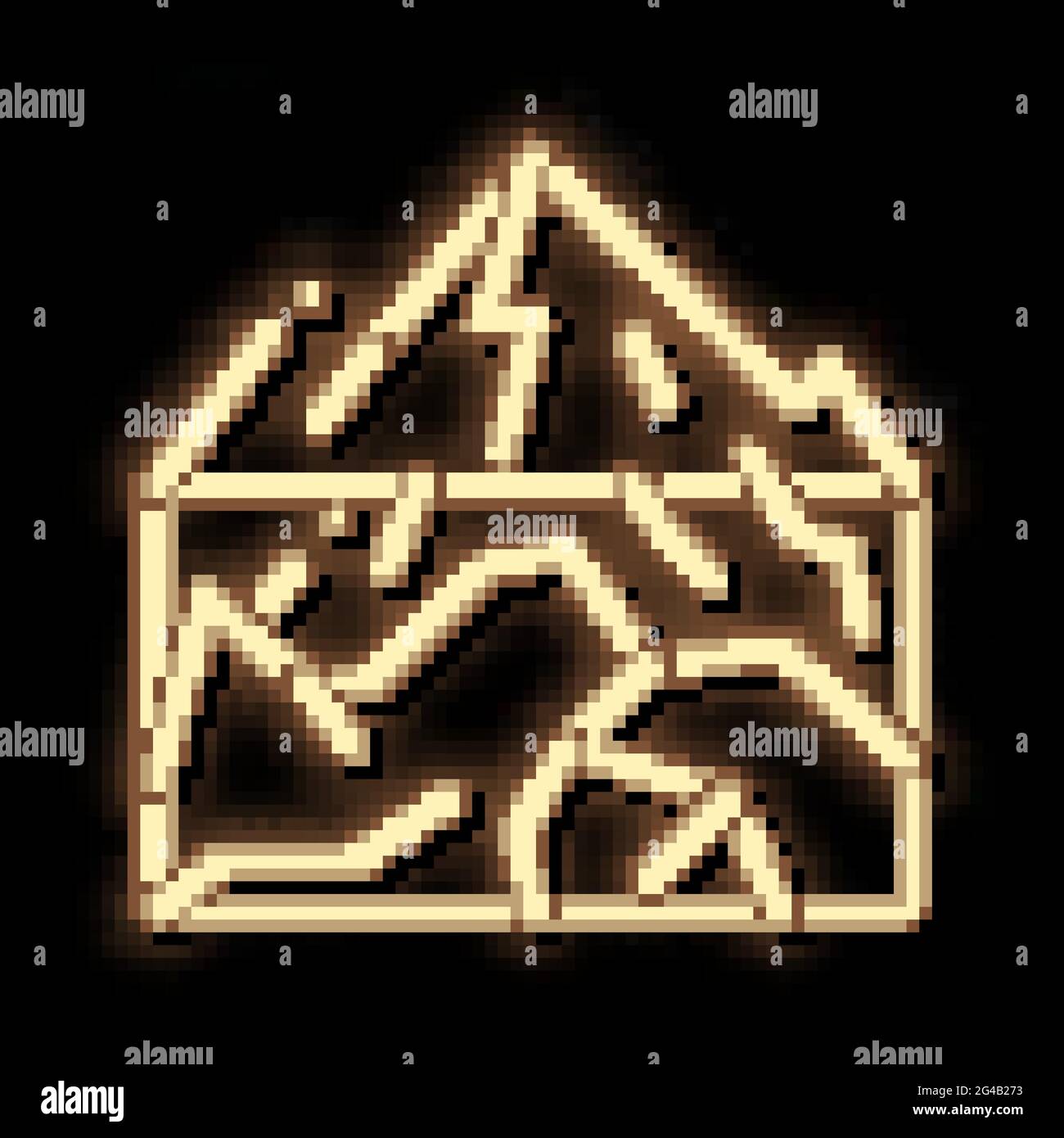 mountain view neon glow icon illustration Stock Vector Image & Art - Alamy