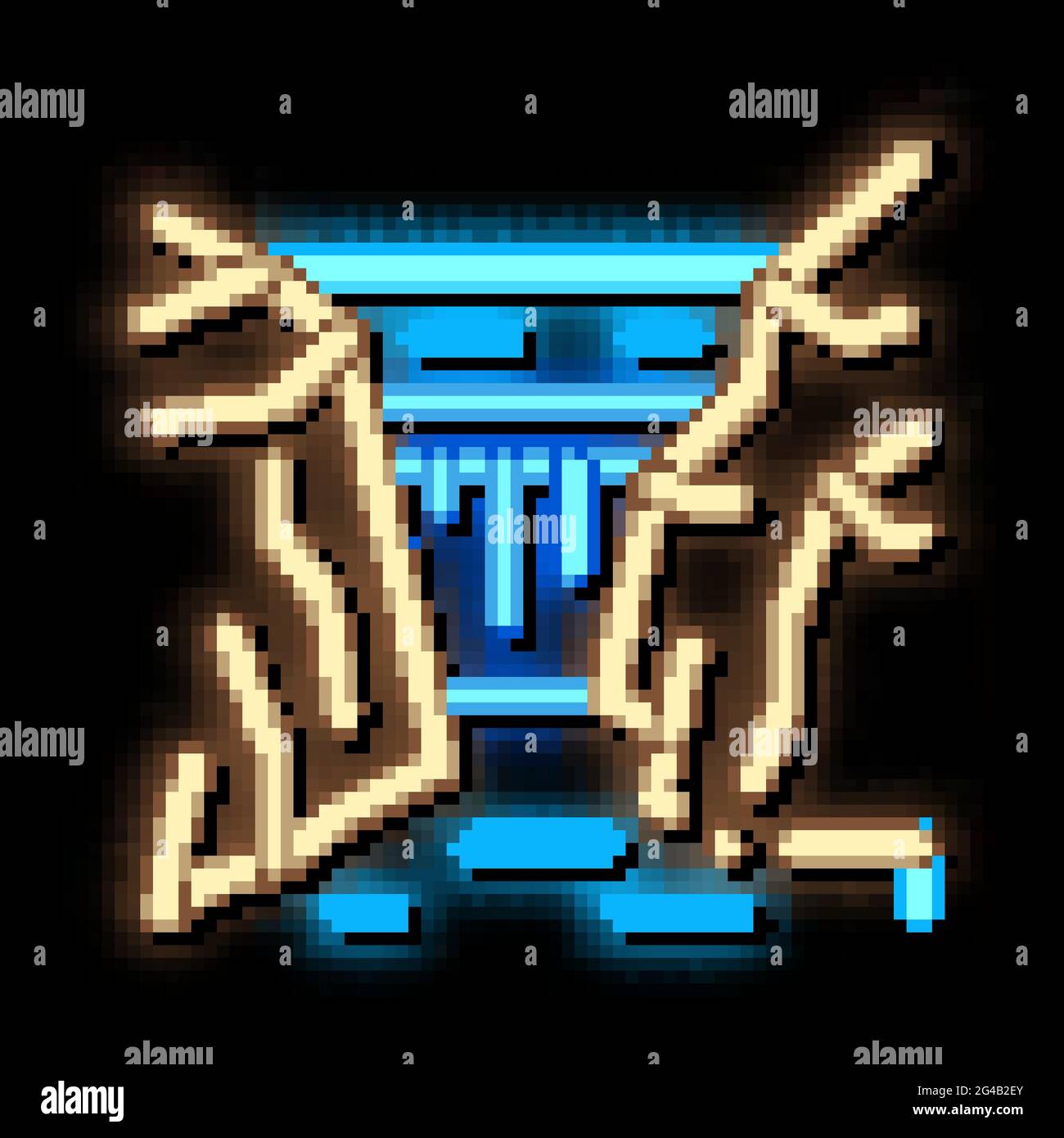 rocky terrain neon glow icon illustration Stock Vector Image & Art - Alamy