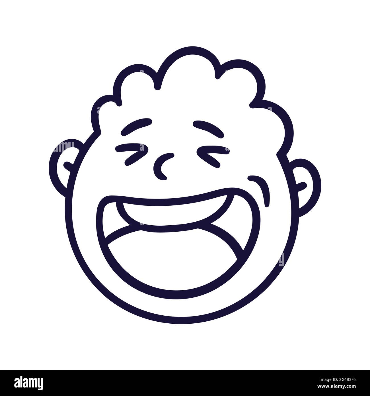 Portrait face happy black Stock Vector Images - Alamy