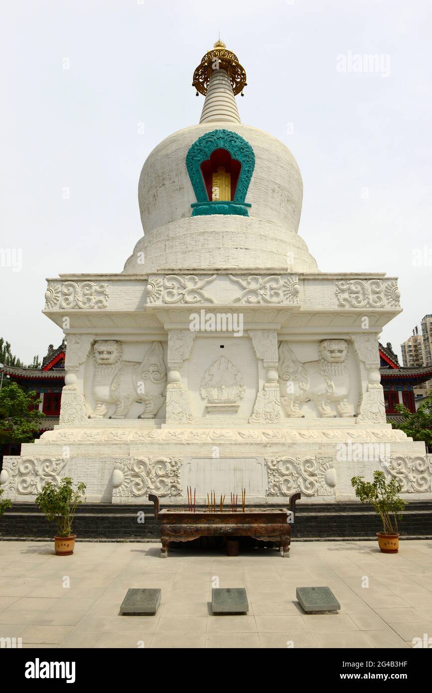 The western pagoda in the Buddhist temple at Xita in Shenyang city ...