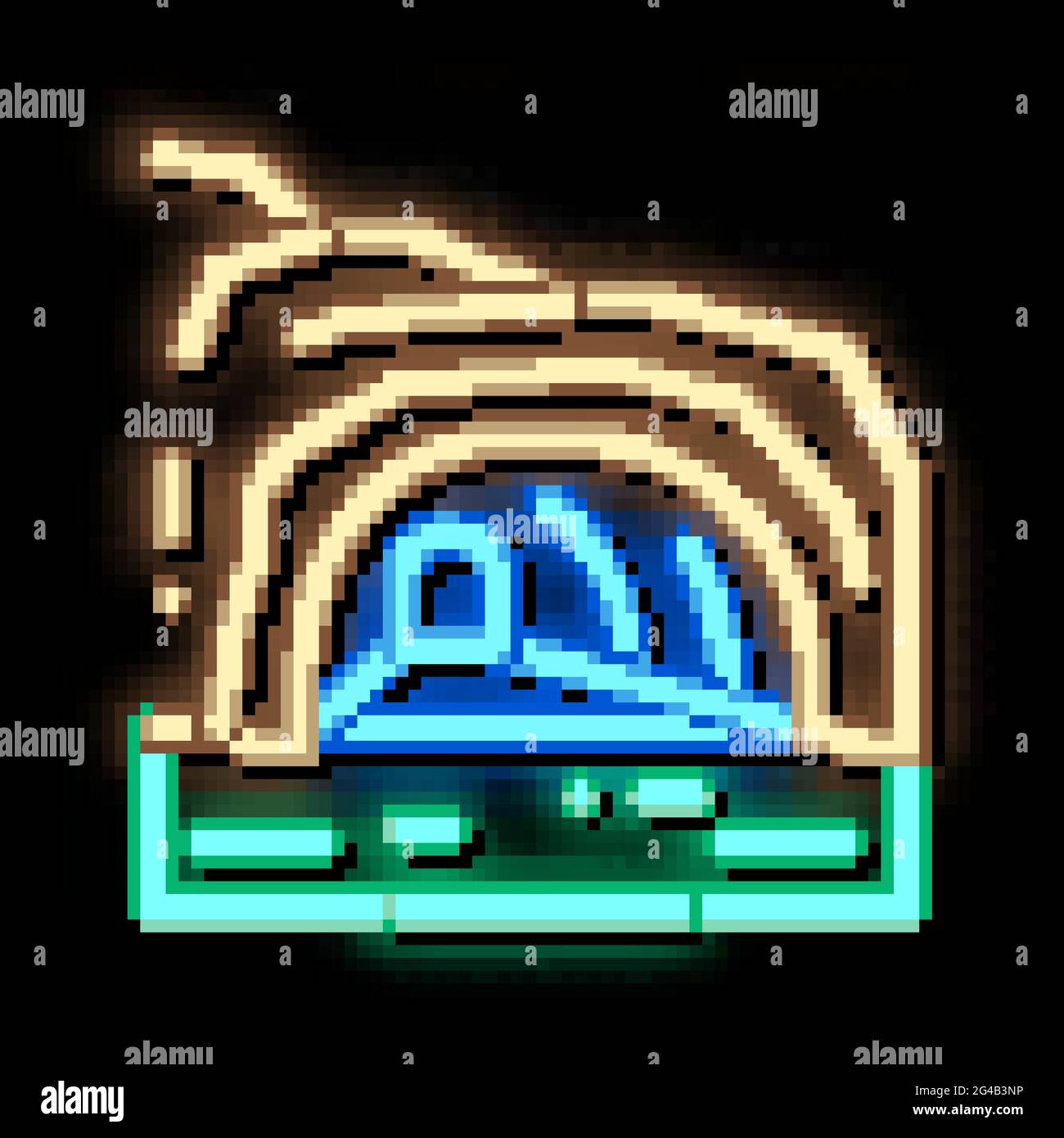 Glowing cave Stock Vector Images - Alamy