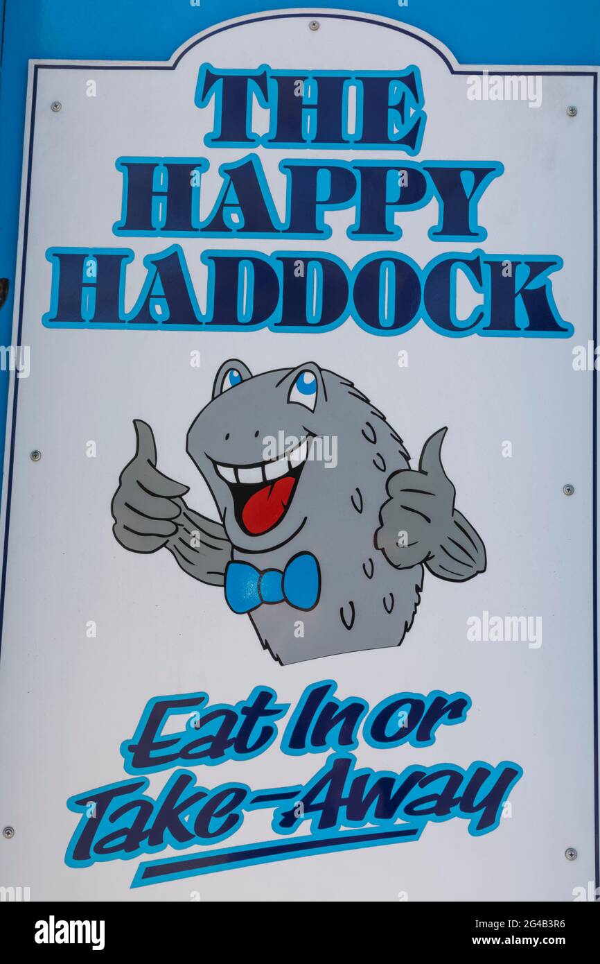 England, Isle of Wight, Shanklin Old Village, The Happy Haddock Fish ...