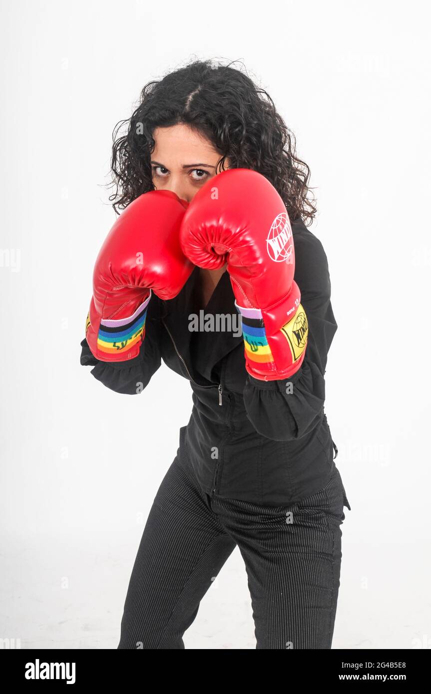powerful Female MMA boxer Stock Photo - Alamy