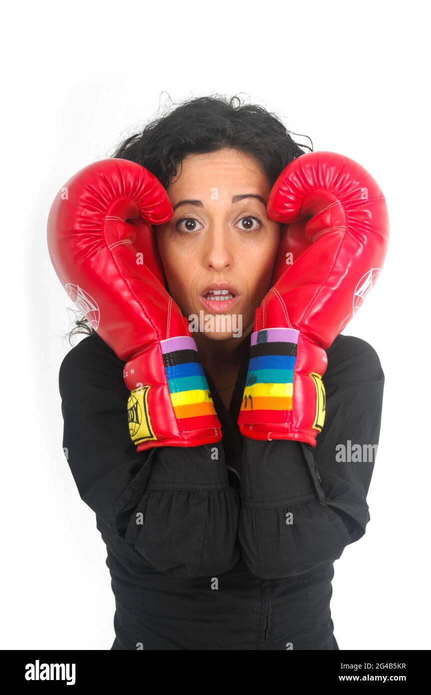 powerful Female MMA boxer Stock Photo - Alamy