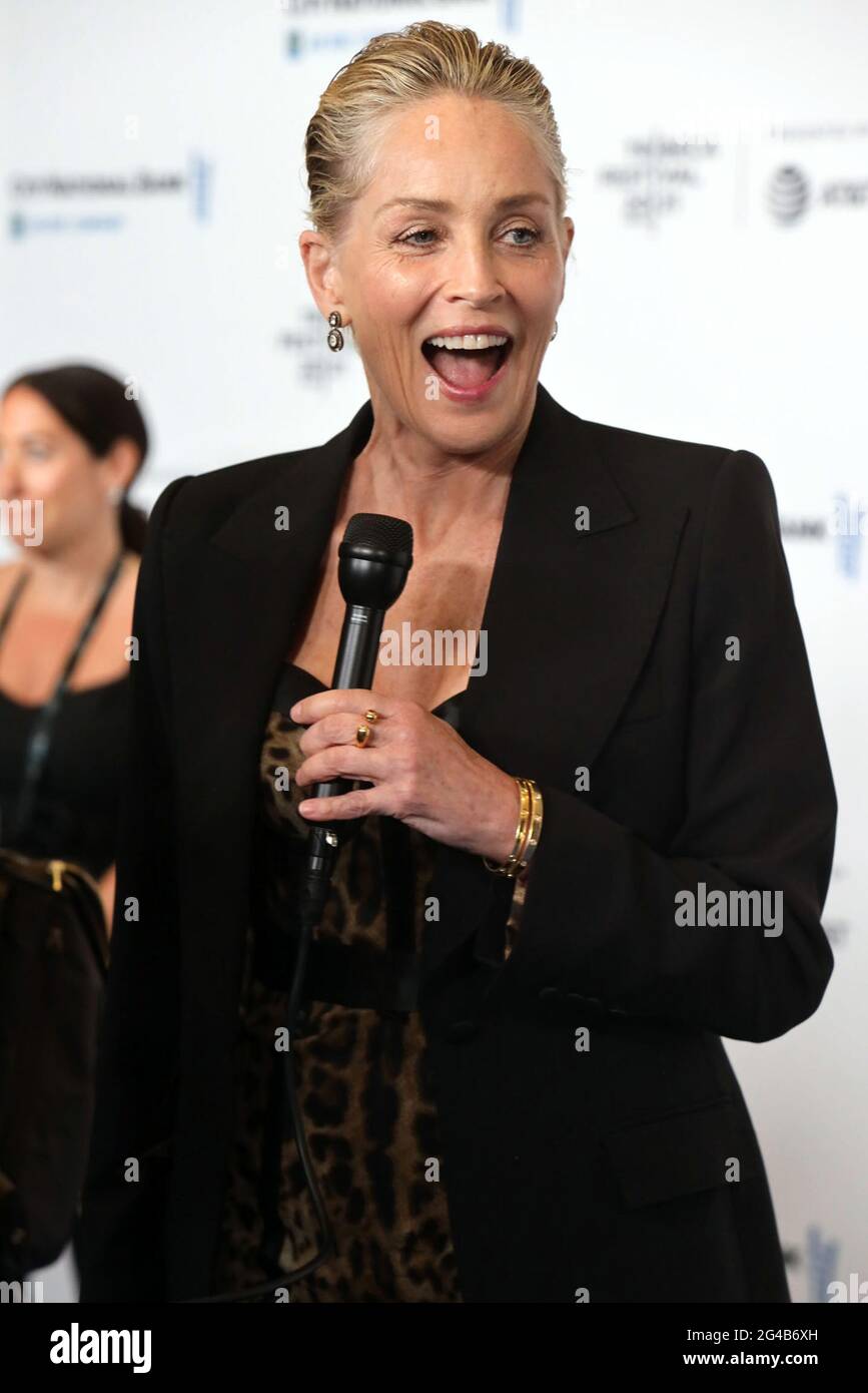 NEW YORK, NY- JUNE 19: Sharon Stone at the Tribeca Film Festival ...