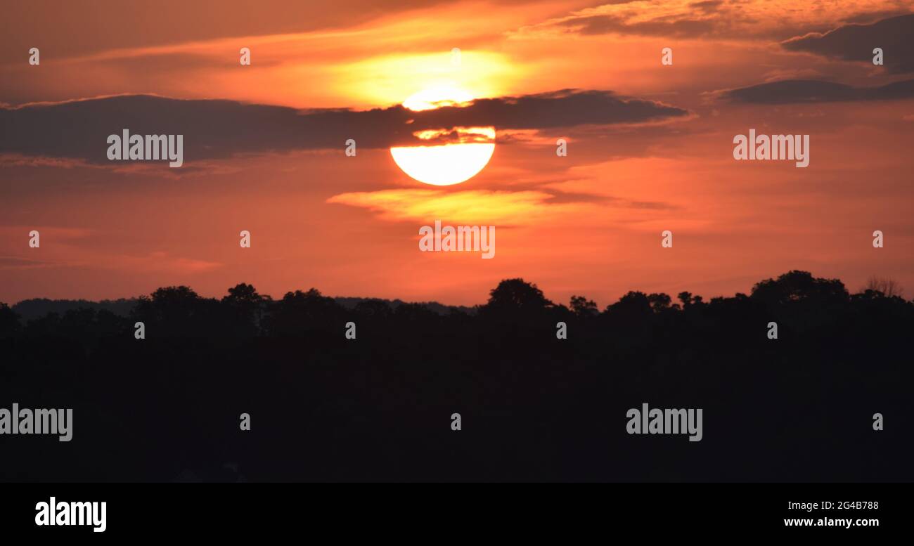 Big Golden Sunrise Stock Photo - Alamy