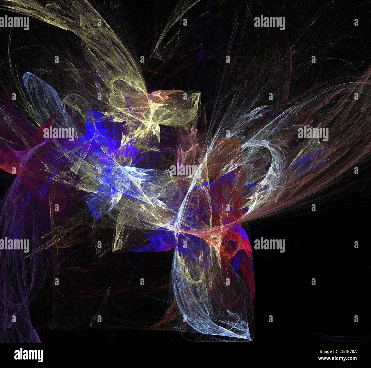 image of one Illustration of digital fractal Stock Photo - Alamy
