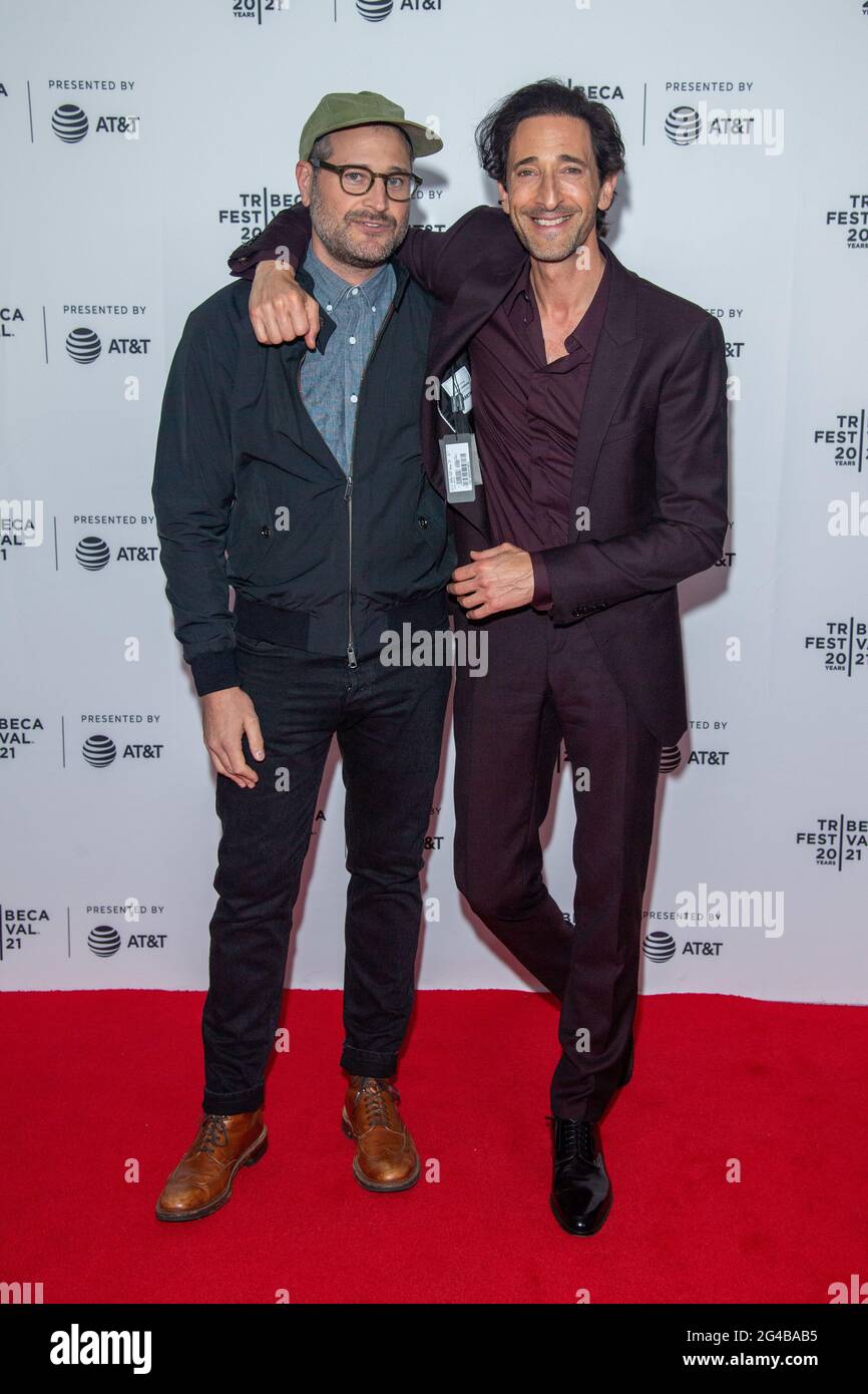 Paul Solet and Adrien Brody attend the Clean Premiere during the 2021 ...