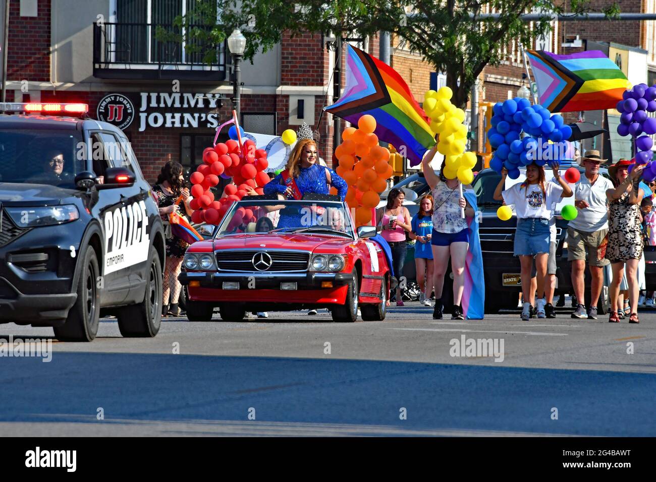 Drag Queen Deja Brooks Miss Gay Kansas 2020 leads off the first ever ...