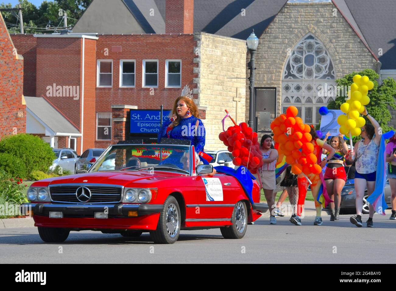 Drag Queen Deja Brooks Miss Gay Kansas 2020 leads off the first ever ...