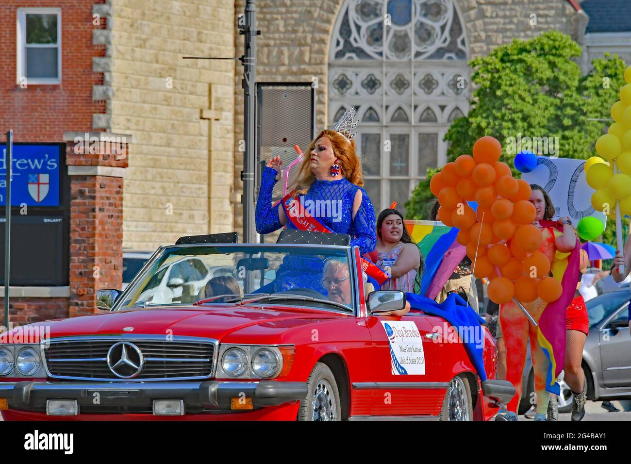 Drag Queen Deja Brooks Miss Gay Kansas 2020 leads off the first ever ...