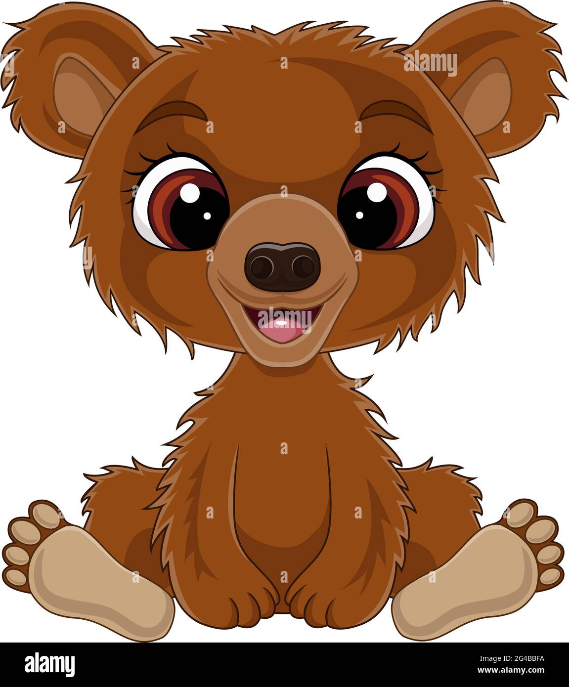 Cartoon funny baby bear sitting Stock Vector Image & Art - Alamy