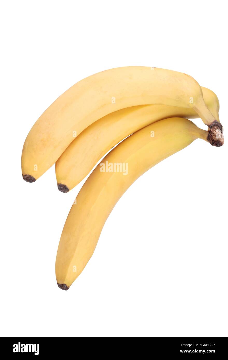 three yellow banana isolated Stock Photo - Alamy