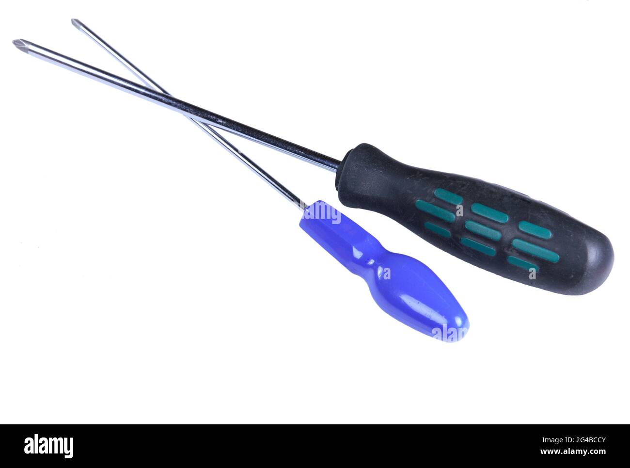 two screwdrivers on white background Stock Photo - Alamy