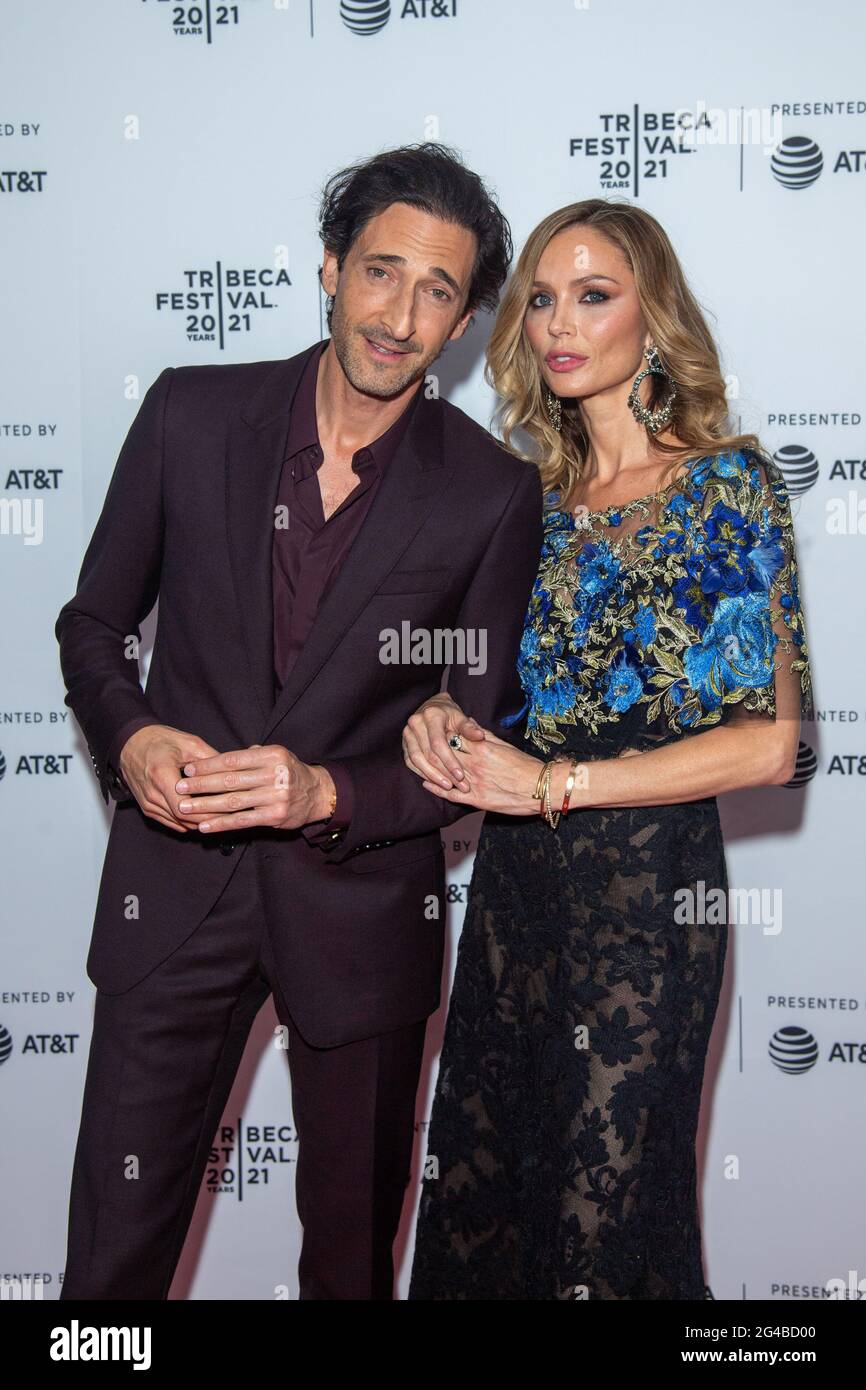 New York, United States. 19th June, 2021. Adrien Brody and Georgina ...