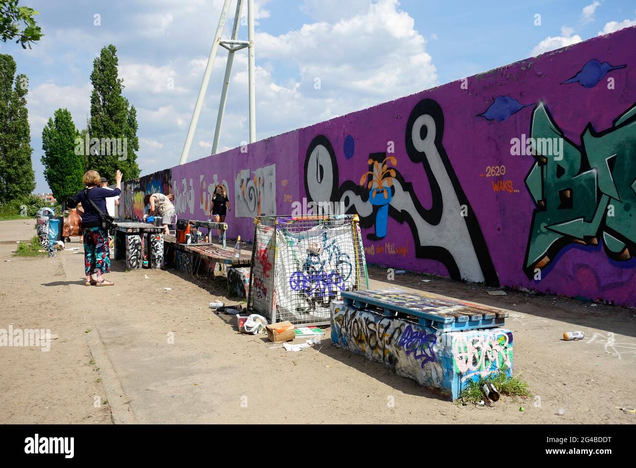 Mauerpark, public linear park in Berlin's Prenzlauer Berg district ...