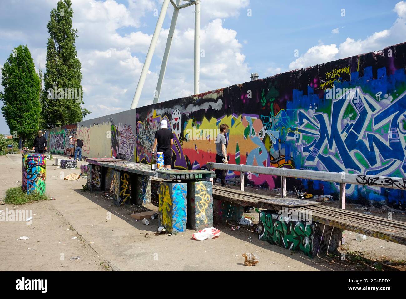 Mauerpark, public linear park in Berlin's Prenzlauer Berg district ...