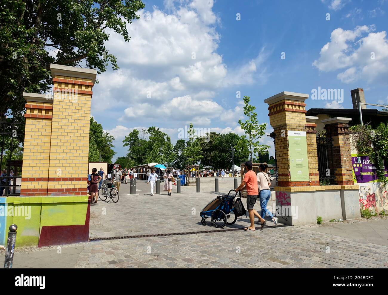 Mauerpark, public linear park in Berlin's Prenzlauer Berg district ...