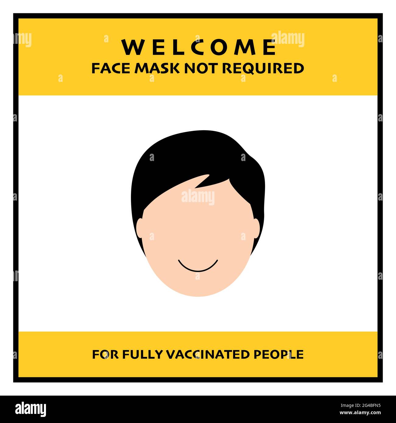 Face mask not required for fully covid-19 vaccinated people banner ...