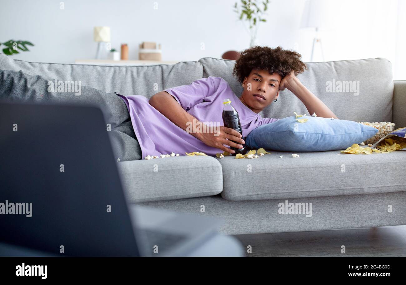 Lazy Man Watching Tv