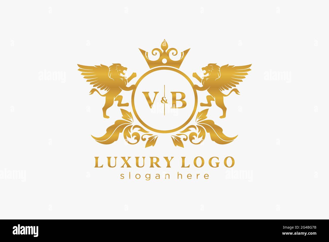 VB Letter Lion Royal Luxury Logo template in vector art for Restaurant ...