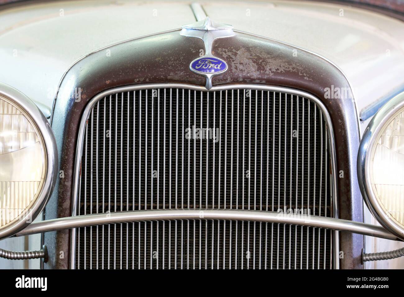 Ford antique car grill circa 1930. Space Farms Zoo and Museum ...