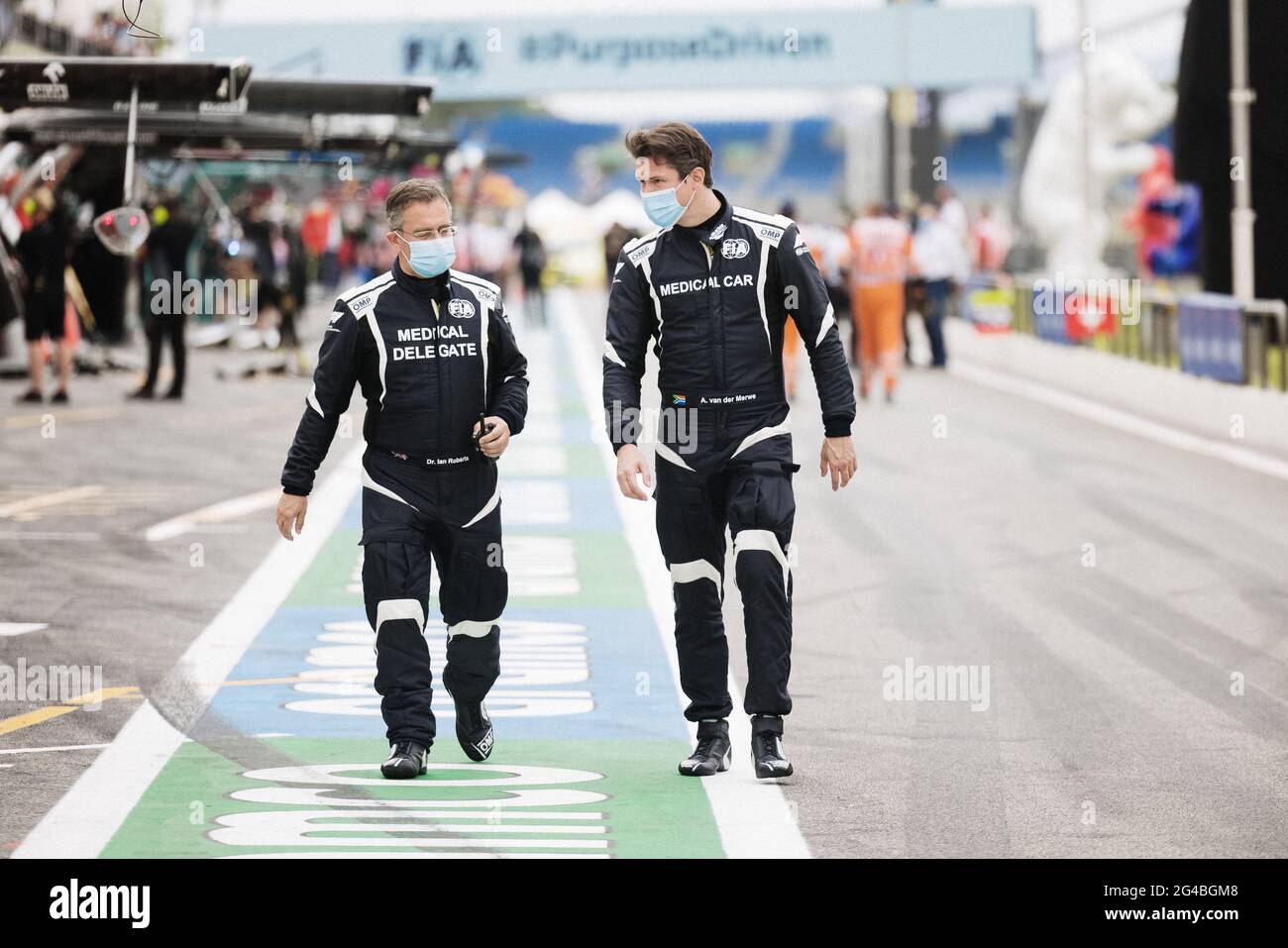 Le Castellet, France. 20th June, 2021. (L to R): Dr Ian Roberts (GBR ...