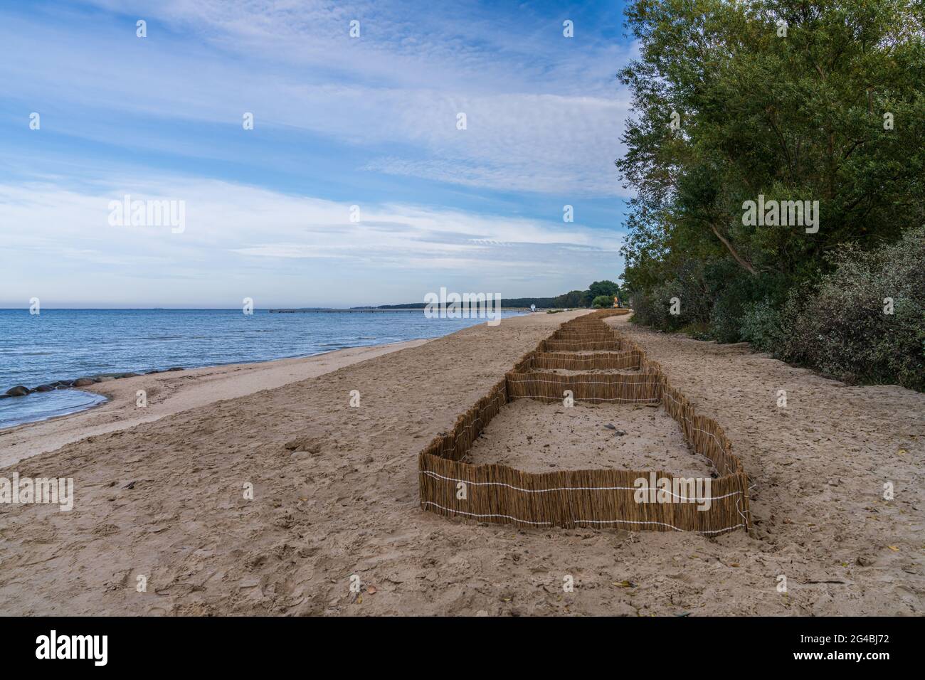 The Baltic Sea coast and beach in Lubmin, Mecklenburg-Western Pomerania ...