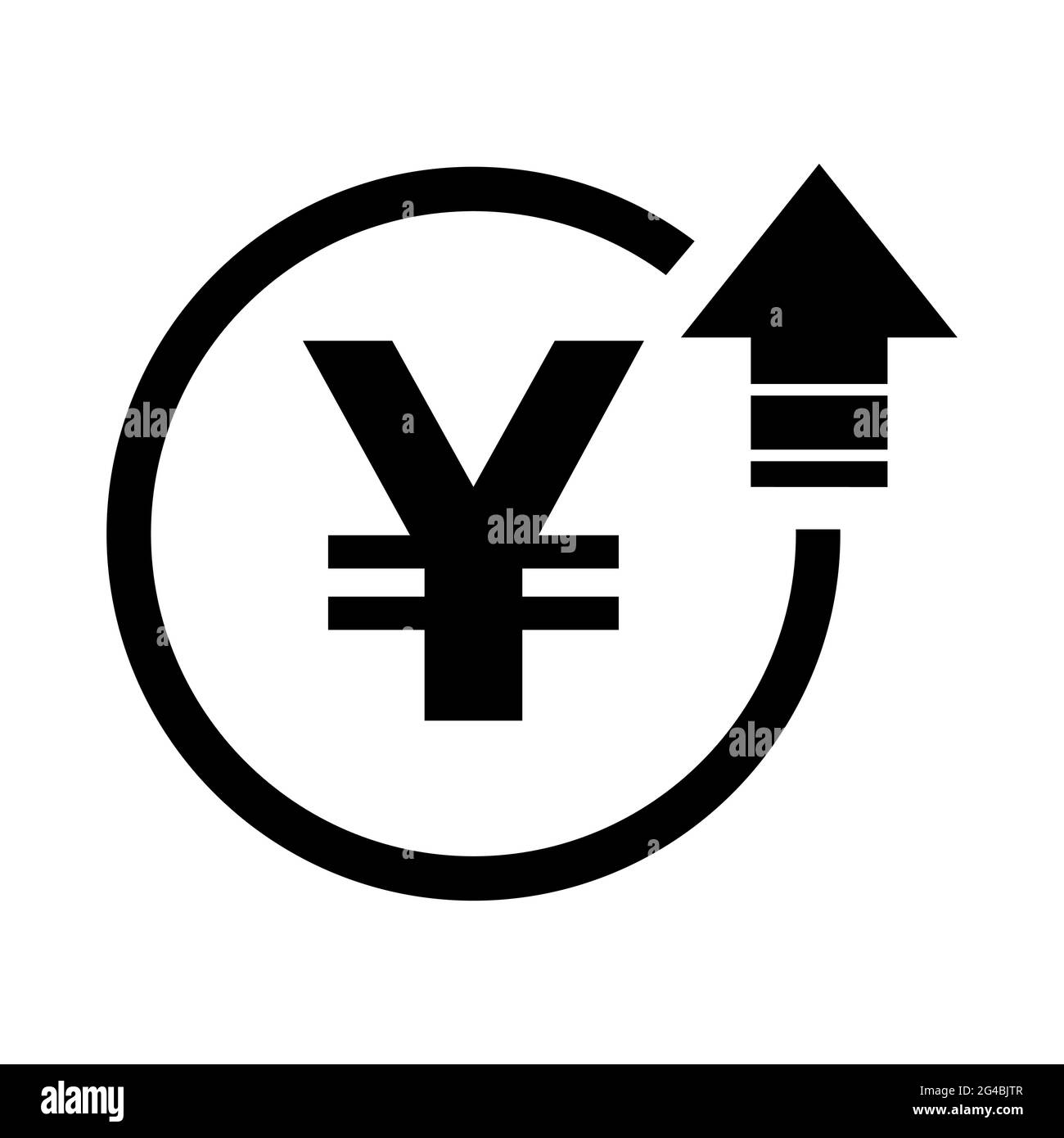 Yen high symbol, cost increase icon. Growth profit bussiness sign ...