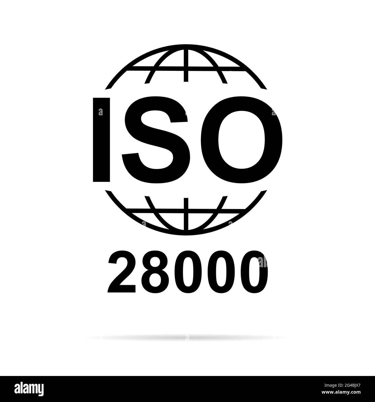 Iso 28000 icon. Security Management Systems. Standard quality symbol ...
