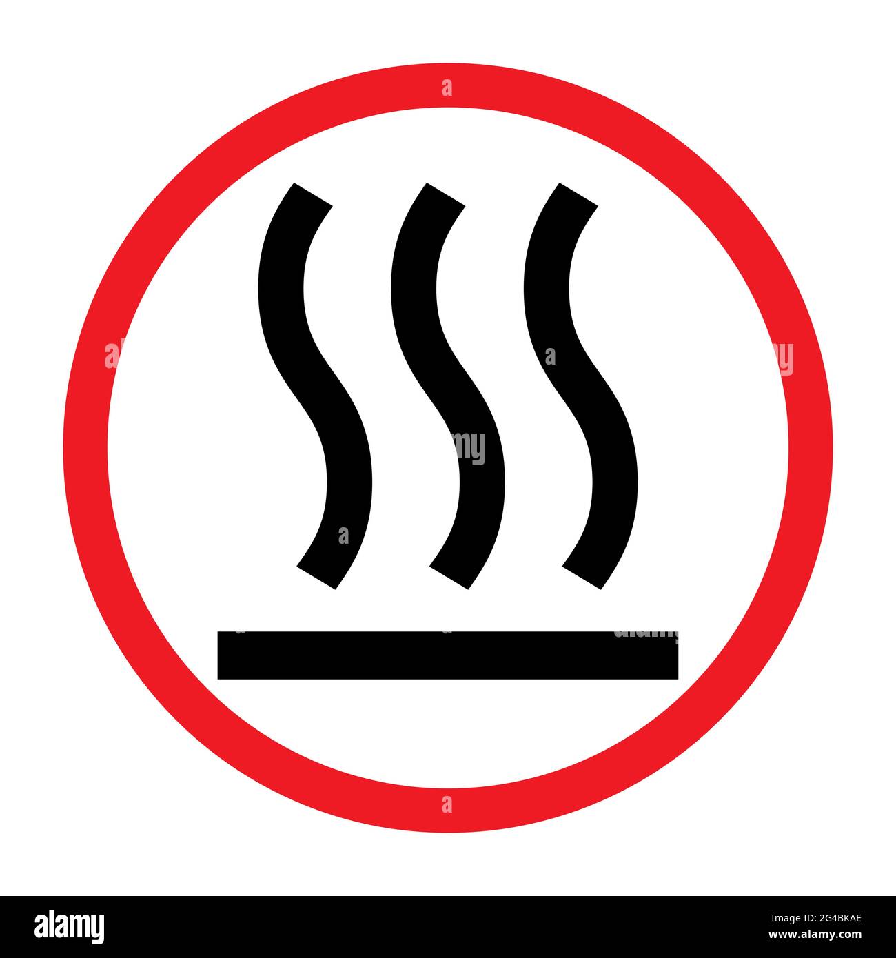 Hot surface icon, safety graphic information symbol, risk notice ...