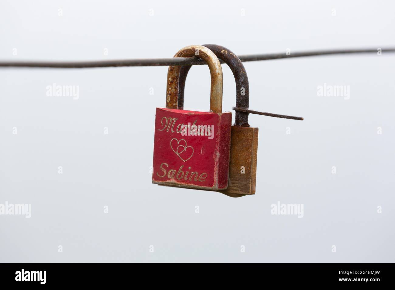 Two love locks hi-res stock photography and images - Alamy