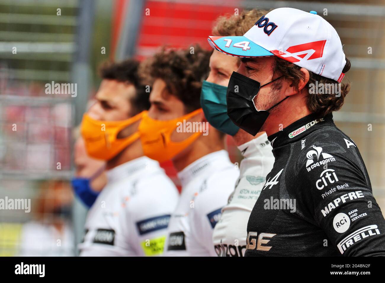Fernando Alonso (ESP) Alpine F1 Team on the grid. 20.06.2021. Formula 1 ...