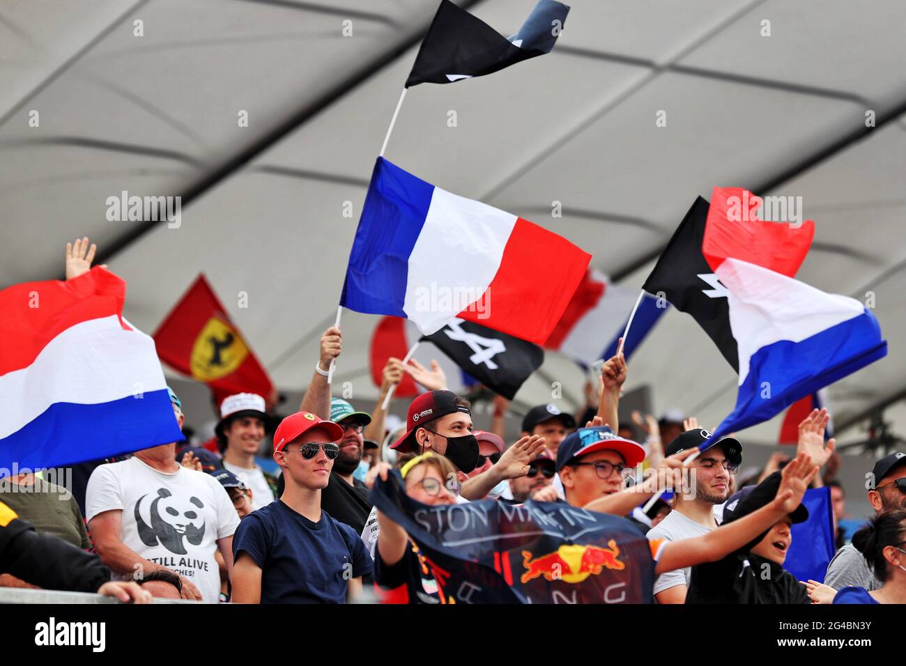 Circuit atmosphere - fans in the grandstand. 20.06.2021. Formula 1 ...