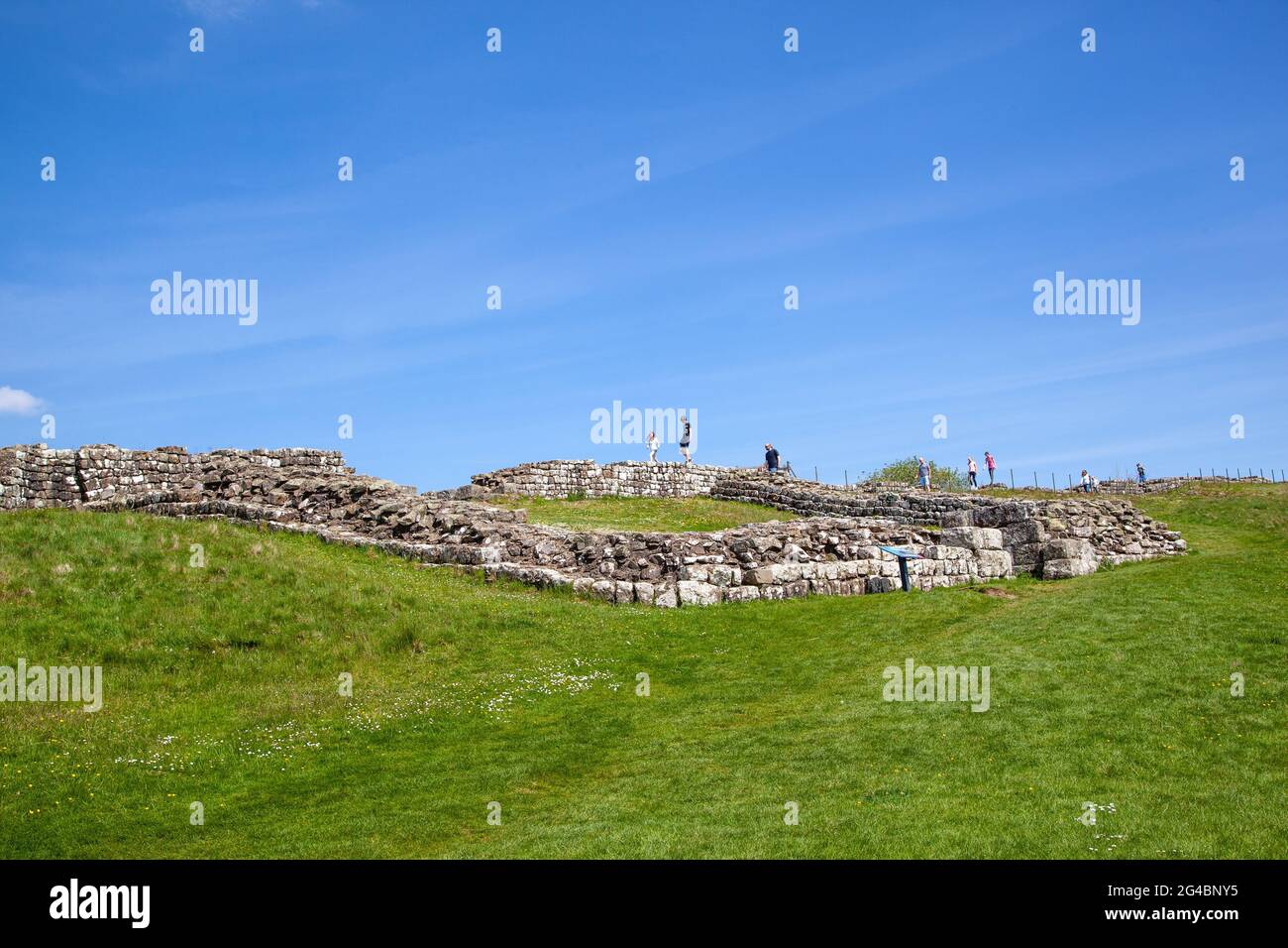 Milecastle 42 on the Roman built Hadrians wall national long distance ...