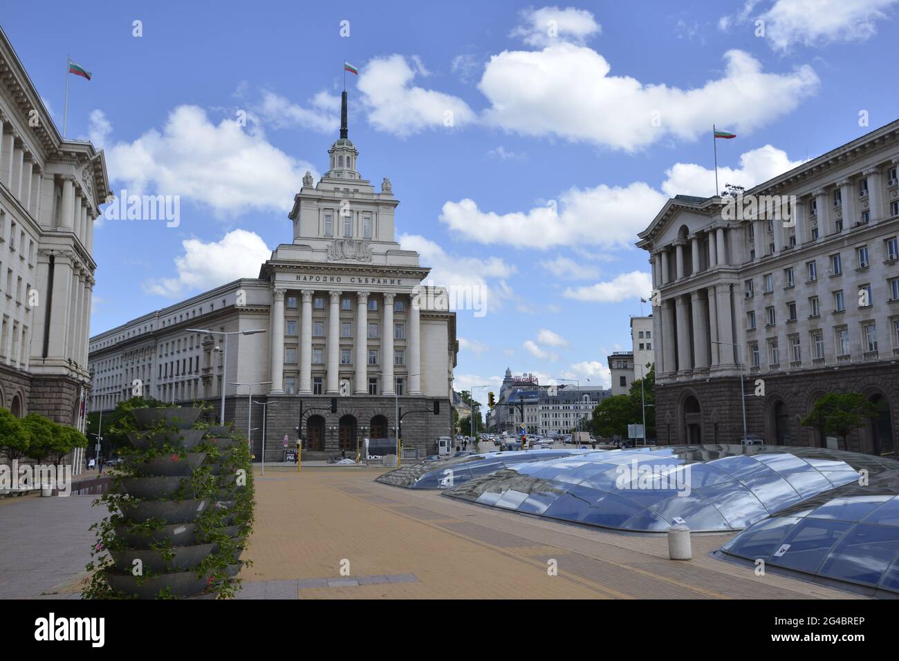 Overview towards the new National Assembly building on Nezavisimost ...