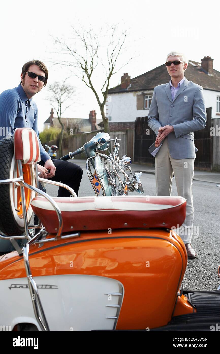 GREAT BRITAIN /England /London/Two man get ready for action on their ...