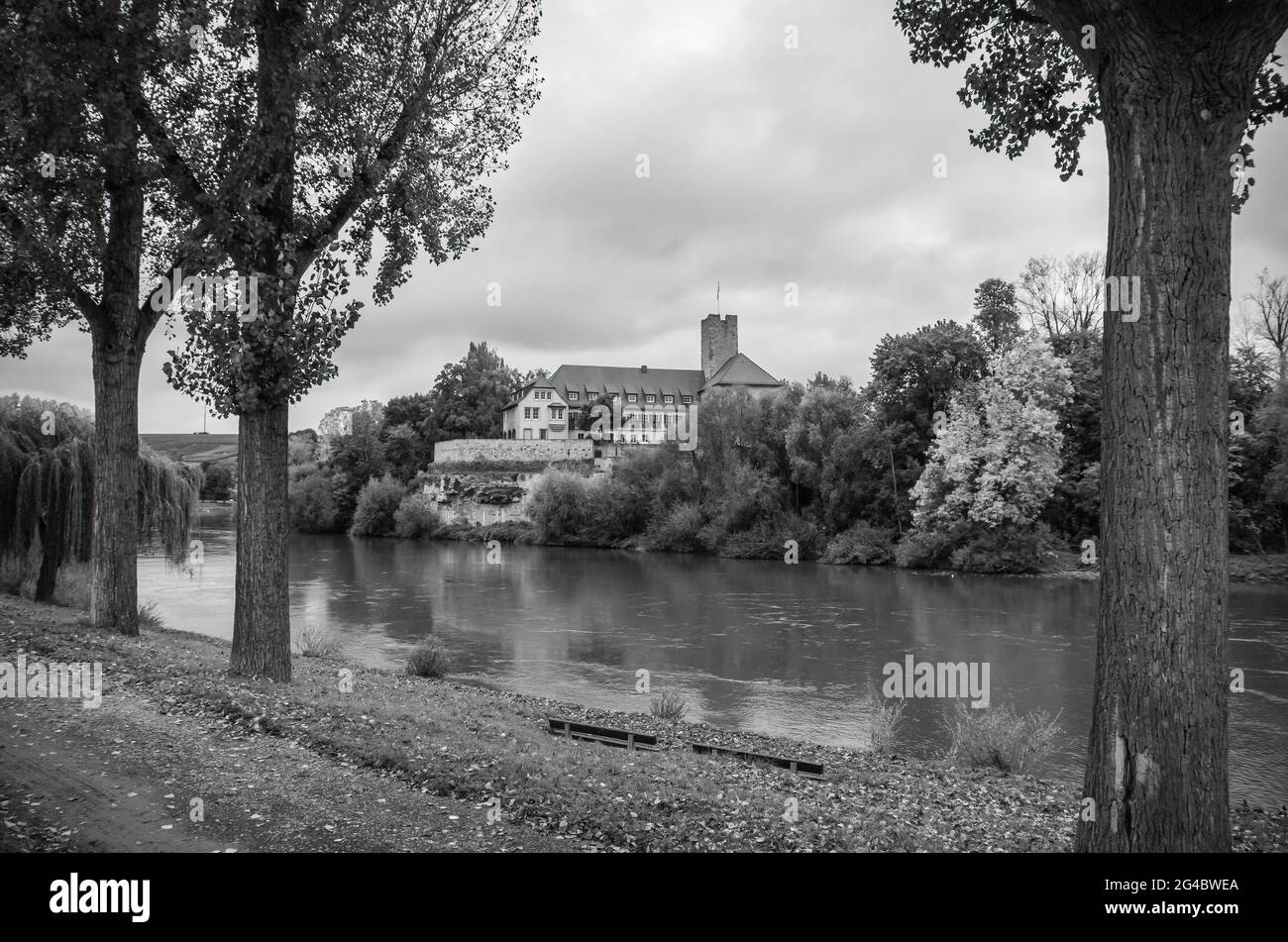 Medieval Grafenburg (Count's Castle) and today's town hall of Lauffen ...