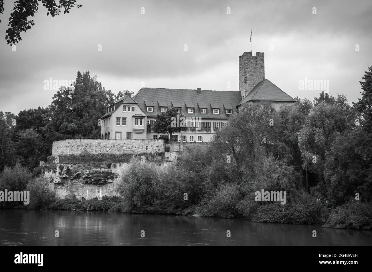 Medieval Grafenburg (Count's Castle) and today's town hall of Lauffen ...