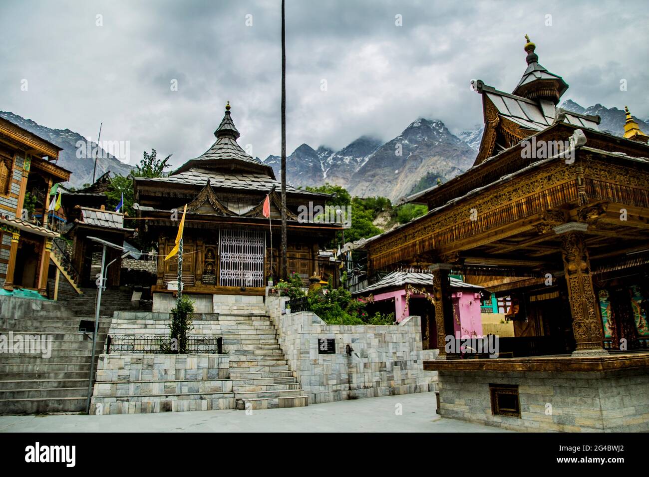 Temples in Himachal Pradesh, Sangla and Chitkul Stock Photo - Alamy
