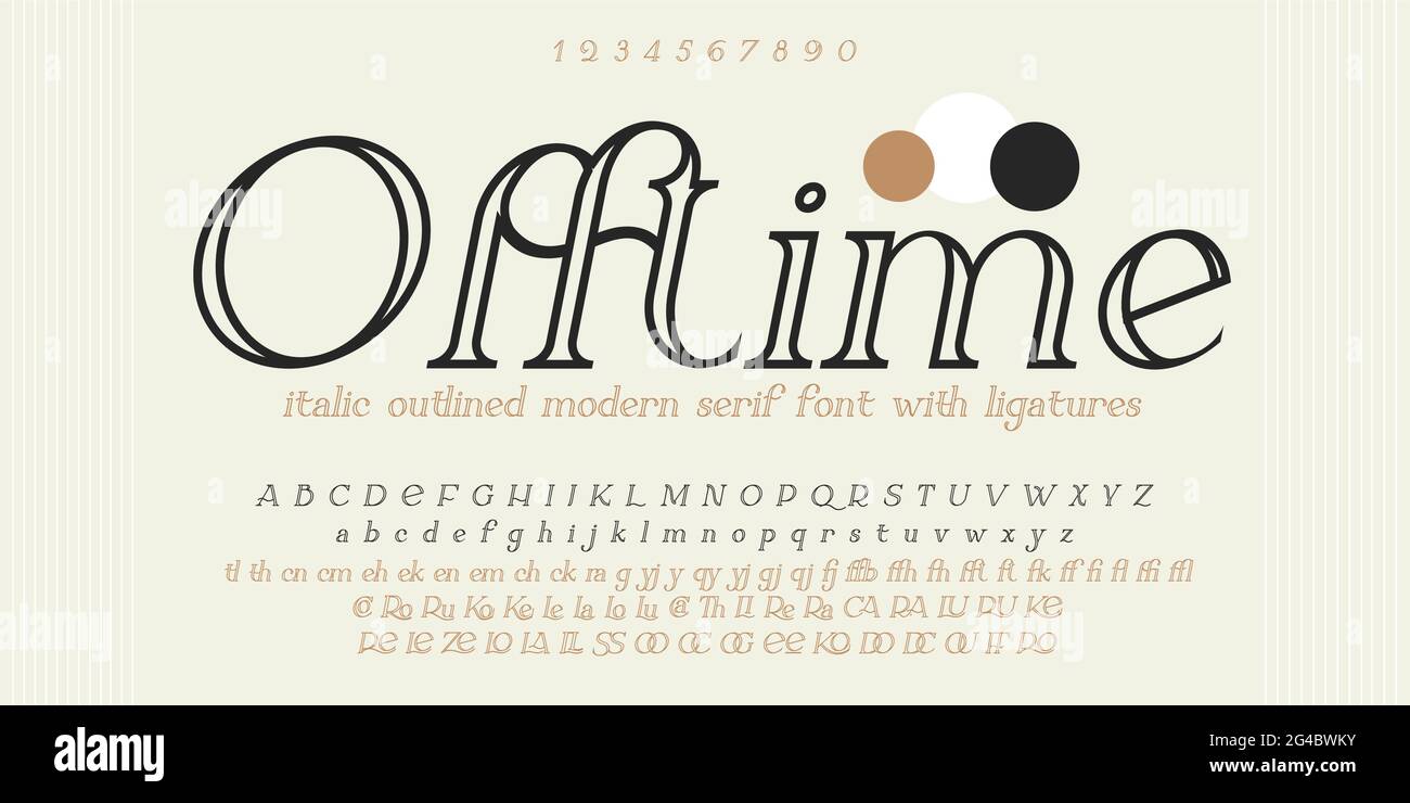 Modern sans serif elegance font. Classic minimal high contrast wedding ...