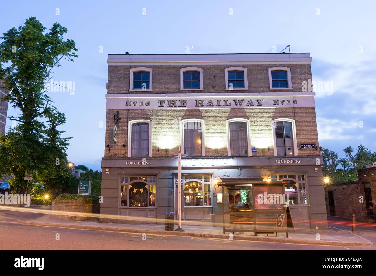 the railway pub, blackheath village London greenwich, UK Stock Photo ...