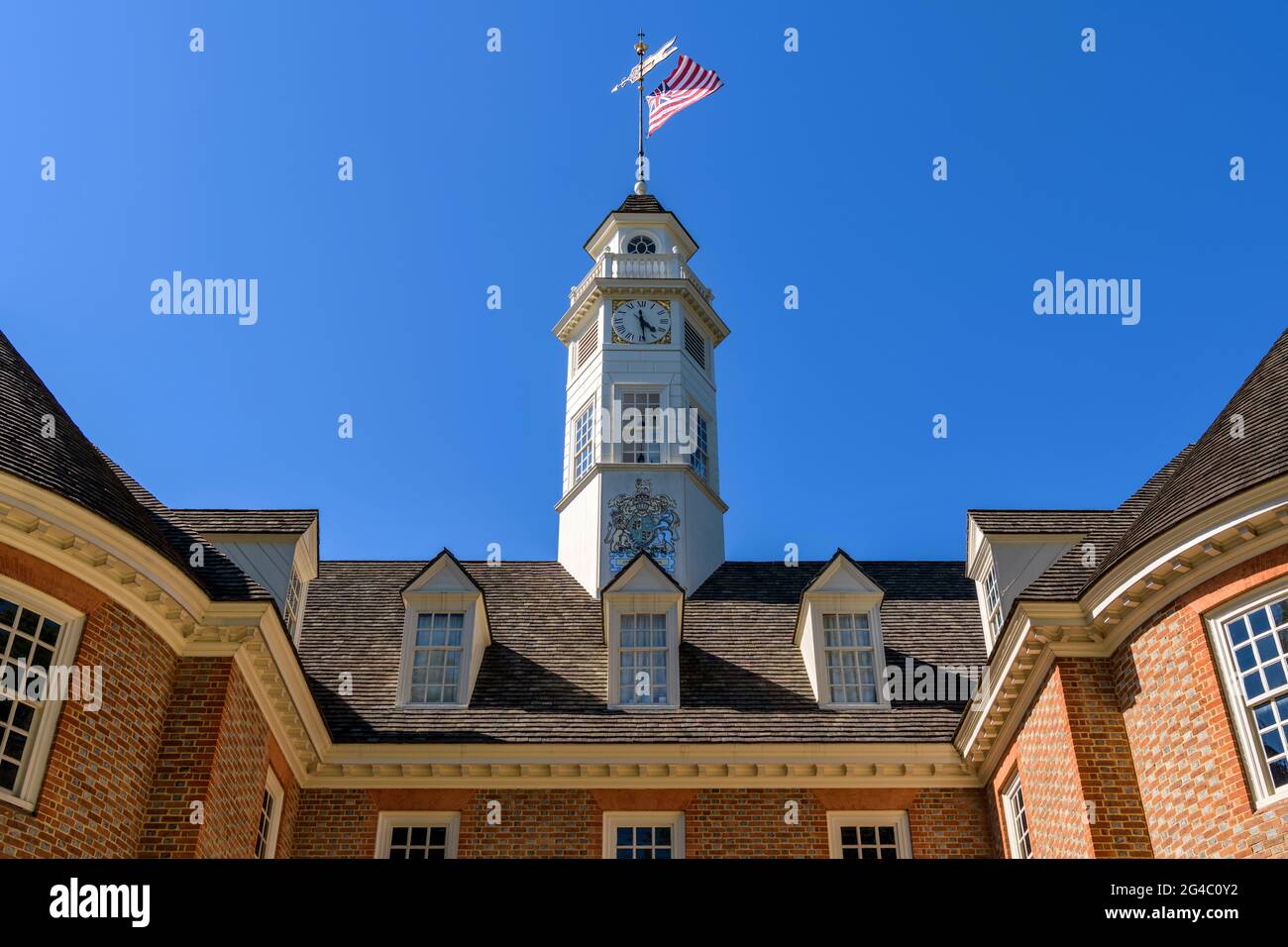 Capitol Building - A replica Grand Union Flag, the first national flag ...