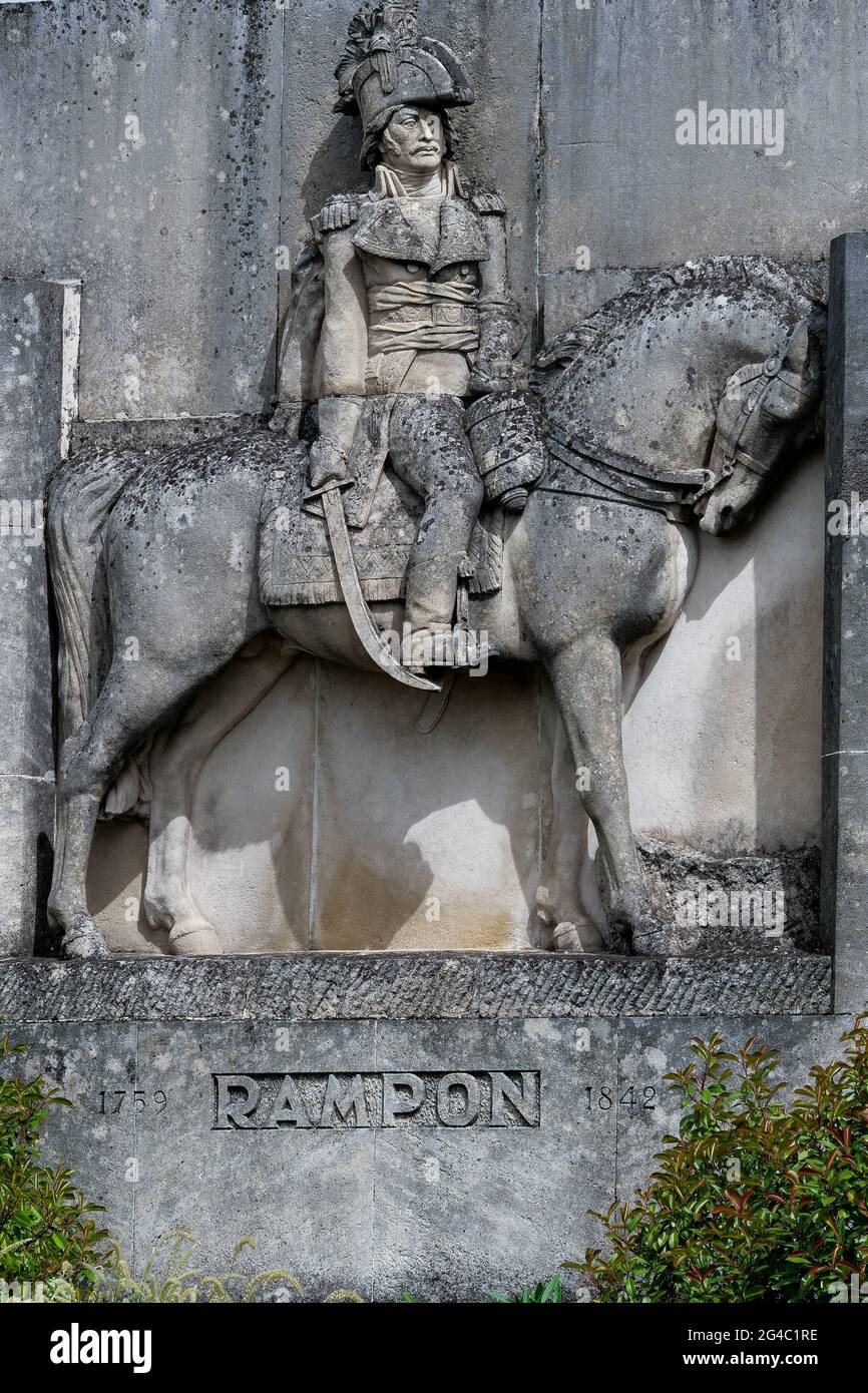 Statue of General Antoine-Guillaume Rampon, Tournon, Rhône Valley, AURA ...